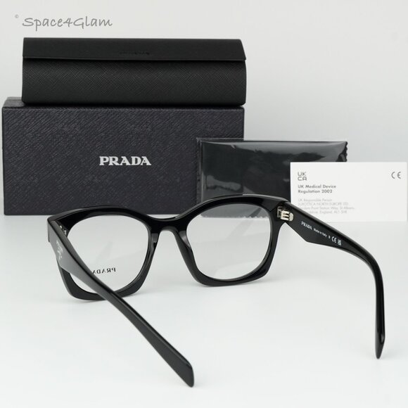 Prada | Accessories | Brand New Prada Pra5v 6k1o1 Black Women Cat Eye ...